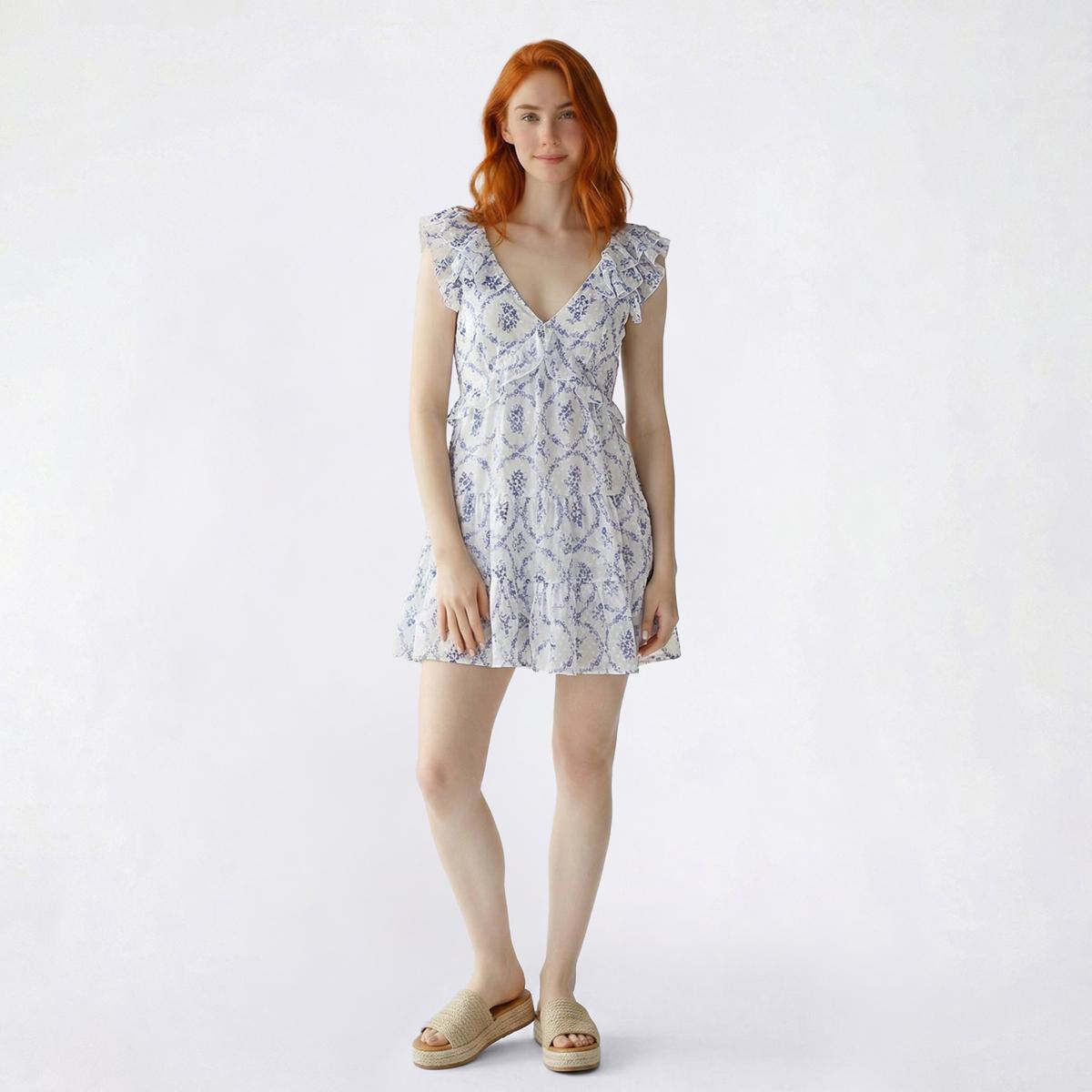 Click here for Juniors Trixxi Clip Dot Flutter Sleeve Ruffle Wais... prices